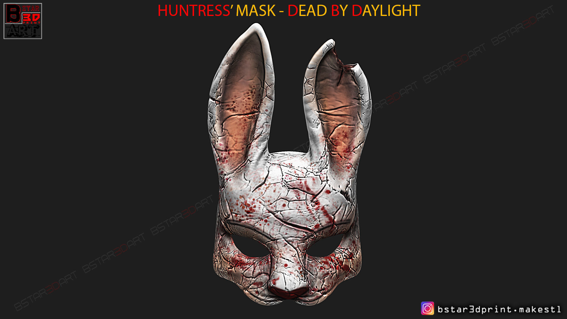 The Huntress Mask from Dead by Daylight - The Rabbit Mask 3D model 3D ...