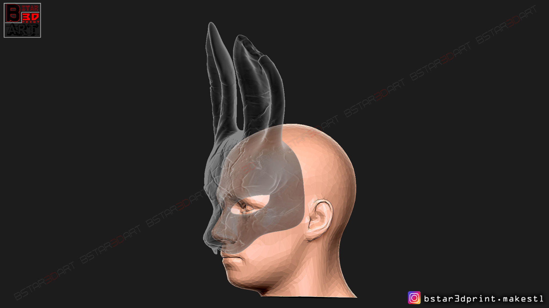 The Huntress Mask from Dead by Daylight - The Rabbit Mask 3D model 3D ...
