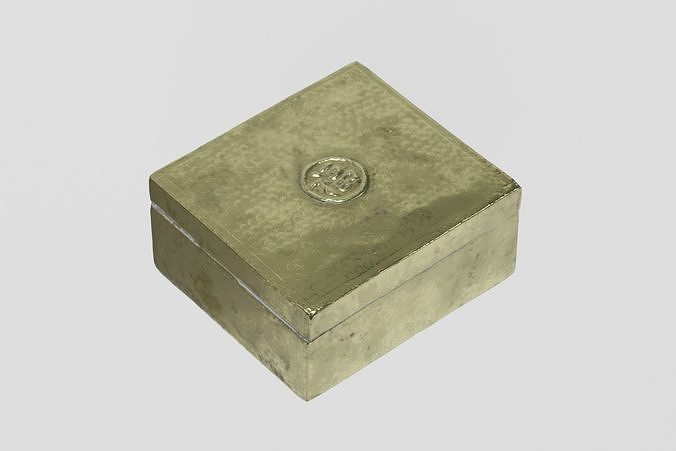 3D model Brass Snuff Box Oriental photogrammetry scan PBR 4K textures ...