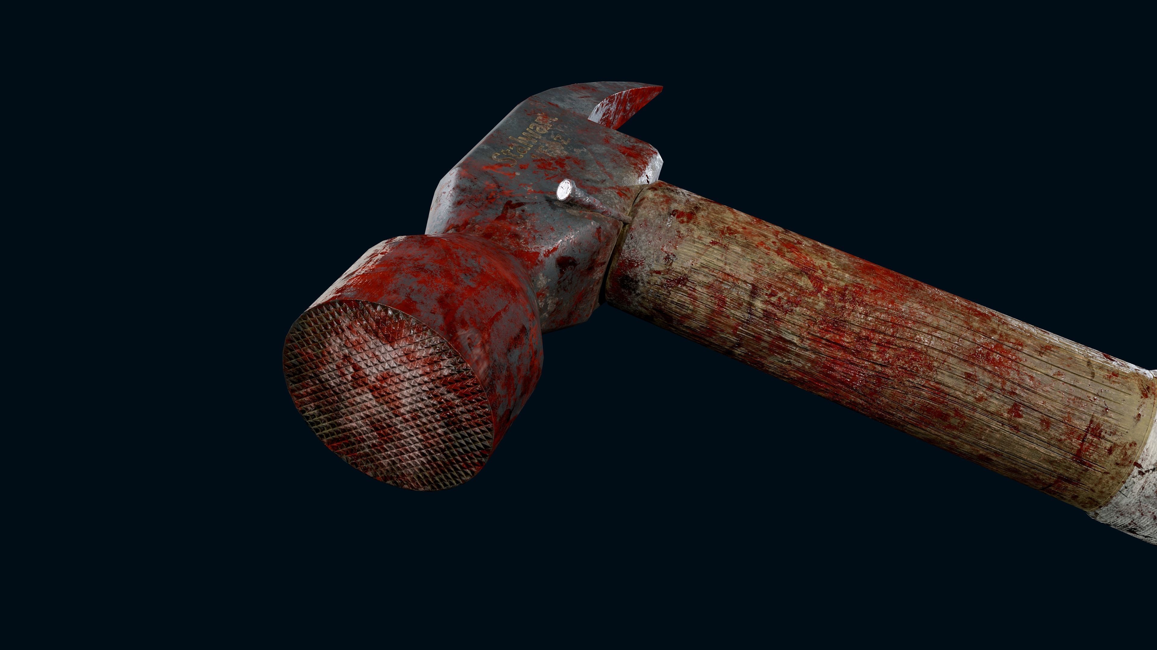 3D model Bloody Hammer VR / AR / low-poly | CGTrader