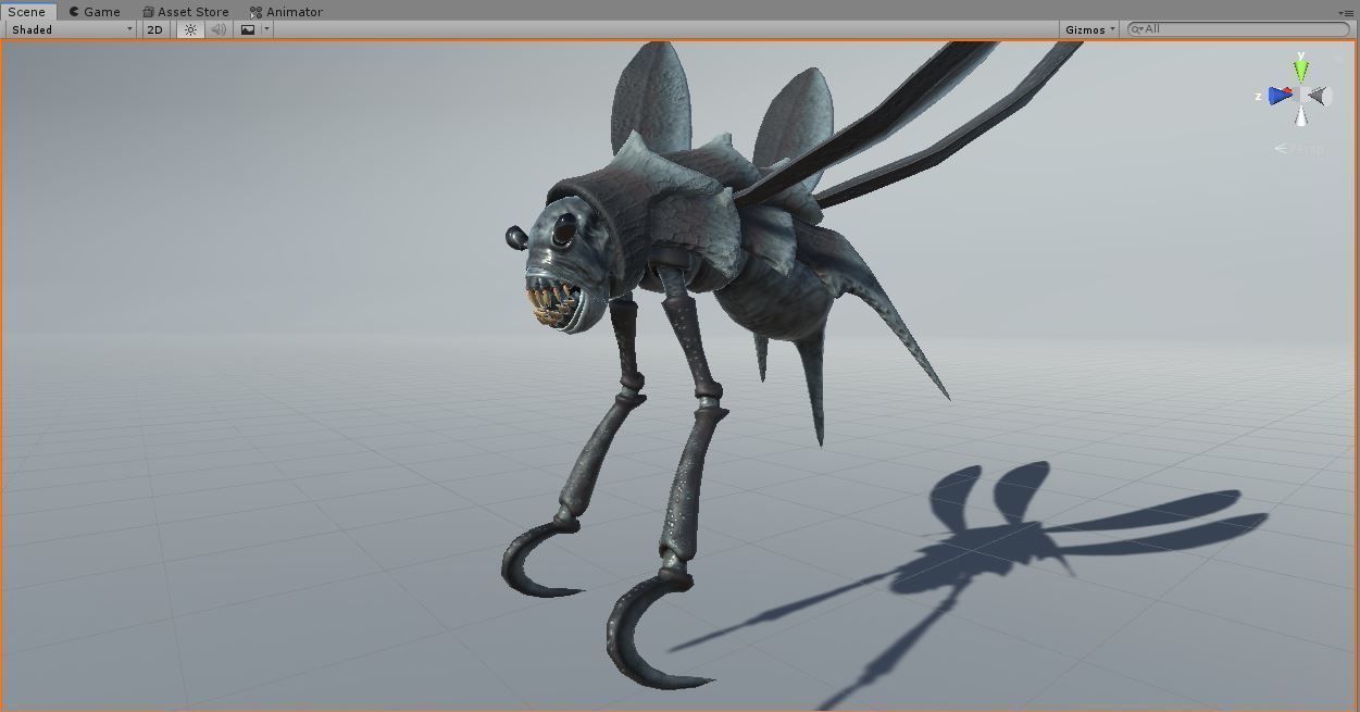 3D model Flying Shell Monster VR / AR / low-poly rigged animated | CGTrader