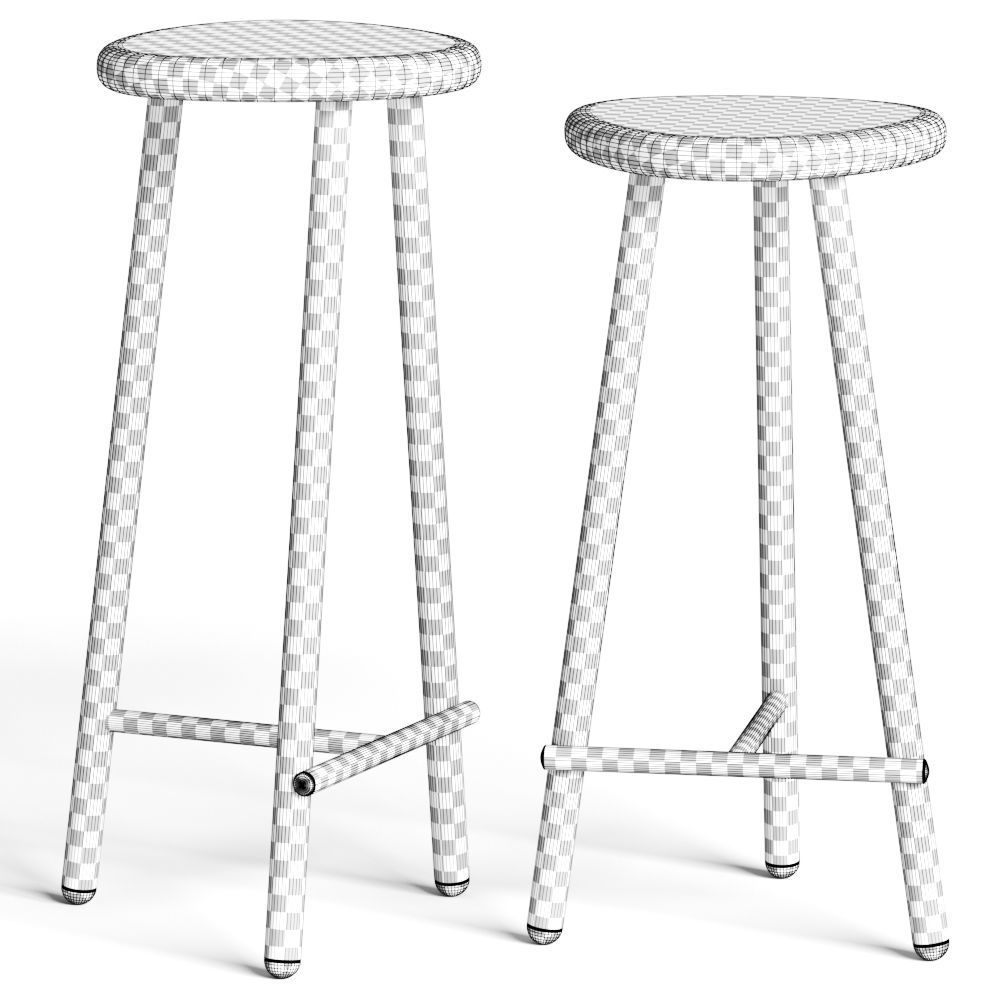 Miniforms Milk Bar Stools 3D model | CGTrader