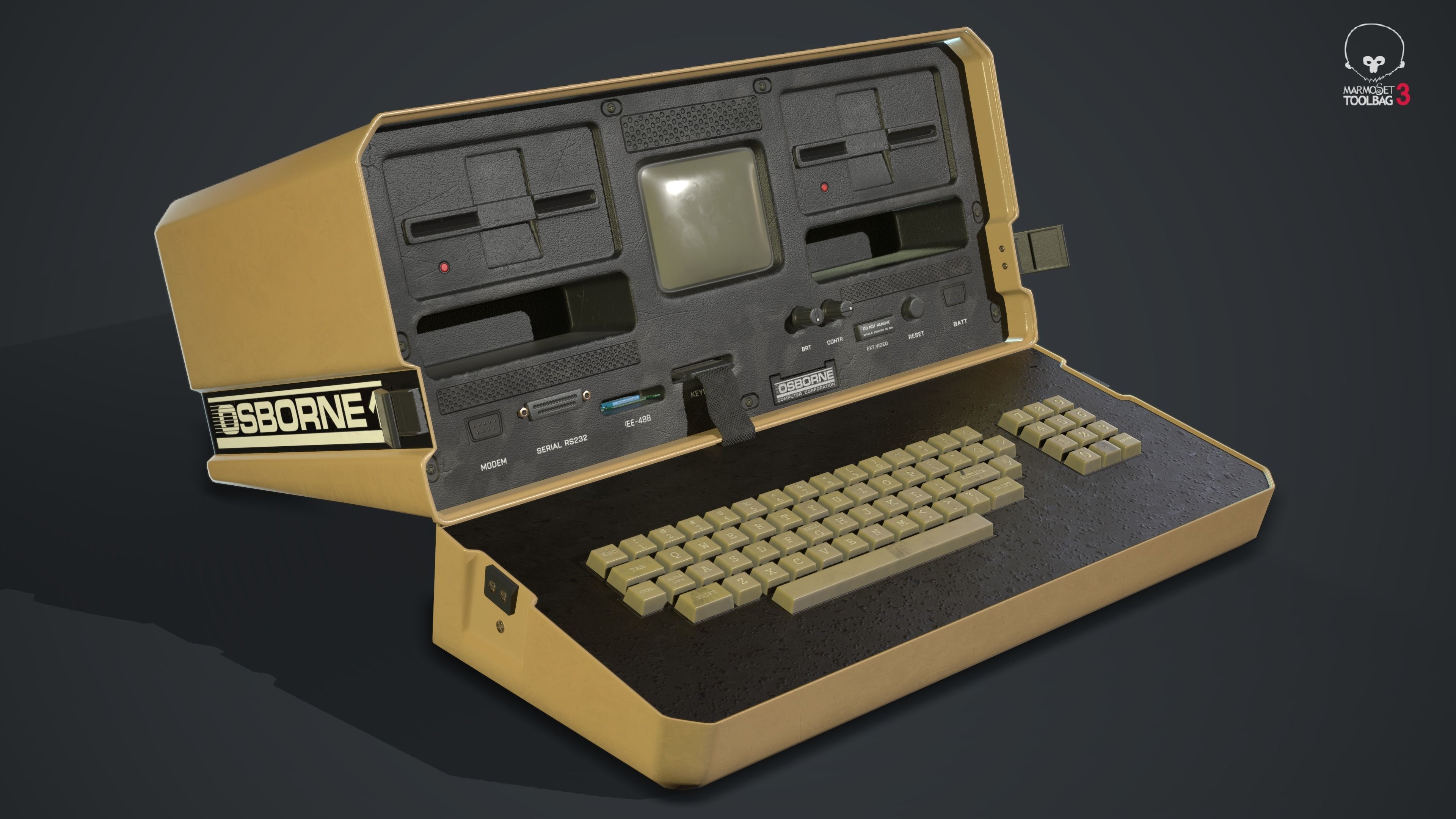 3D model Osborne 1 low poly gameready VR / AR / low-poly | CGTrader