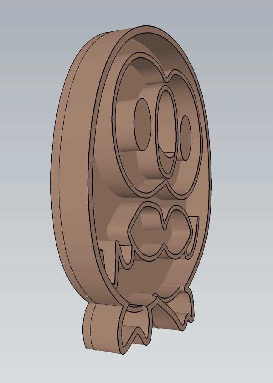 Pokemon Rowlet Cookie Cutter Stamp Cake Decorating 3D model animated ...