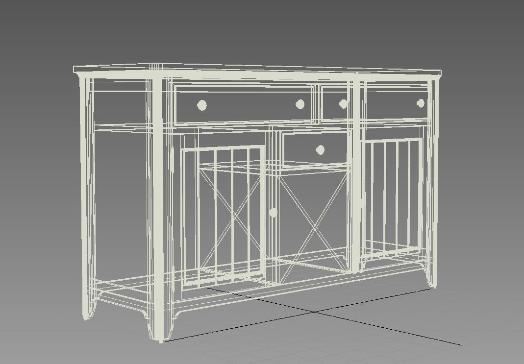 Farmhouse Reimagined Buffet 3D model | CGTrader