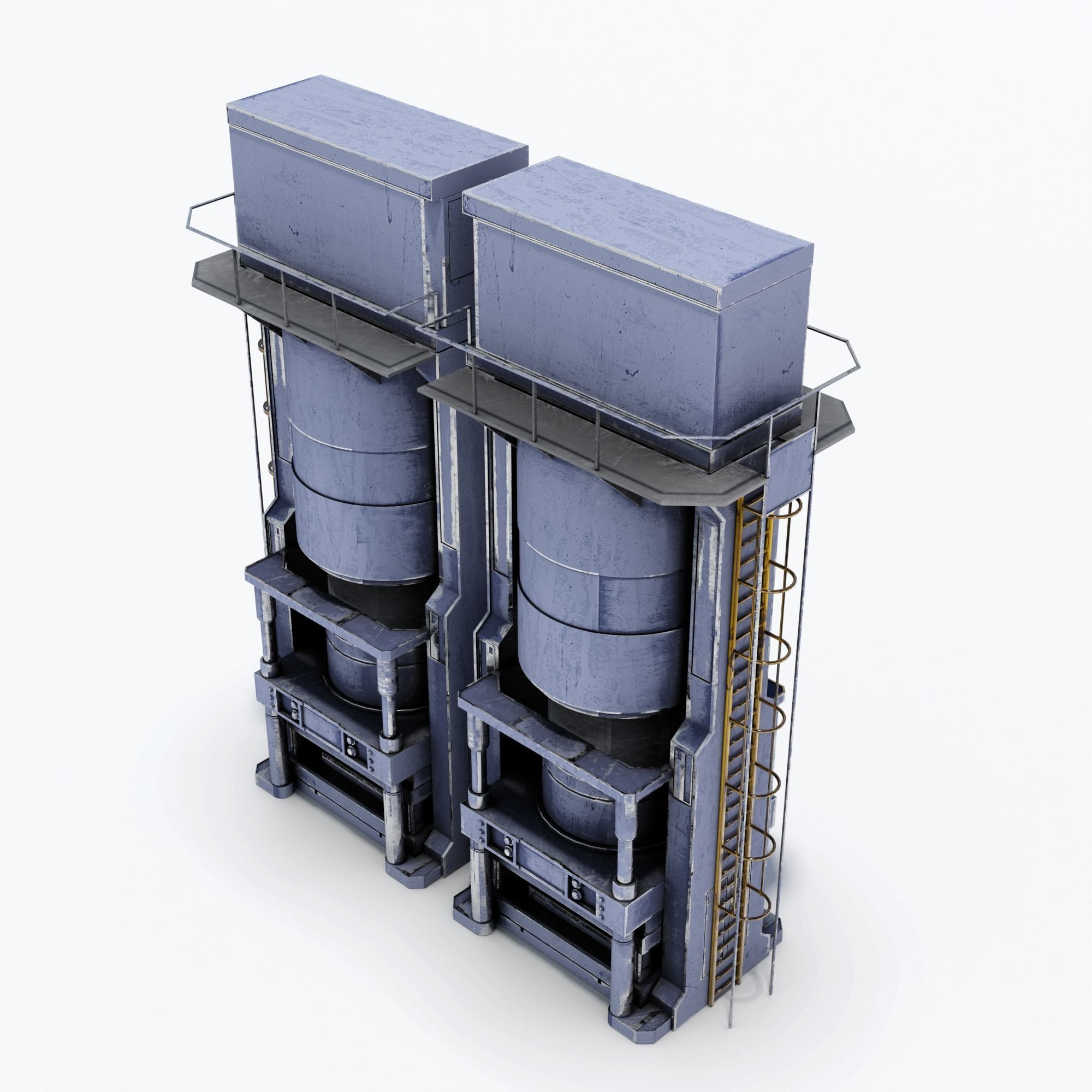 Industrial Hydraulic Press Machine free VR / AR / low-poly 3D model ...