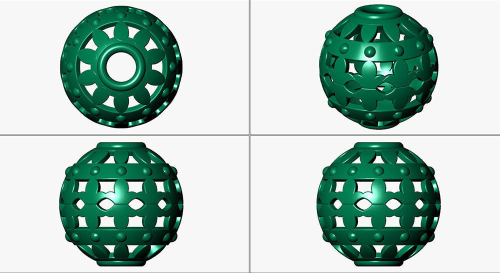 50 Spherical beads 3D model 3D printable | CGTrader