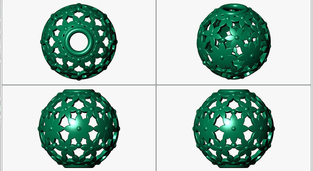 50 Spherical beads 3D model 3D printable | CGTrader