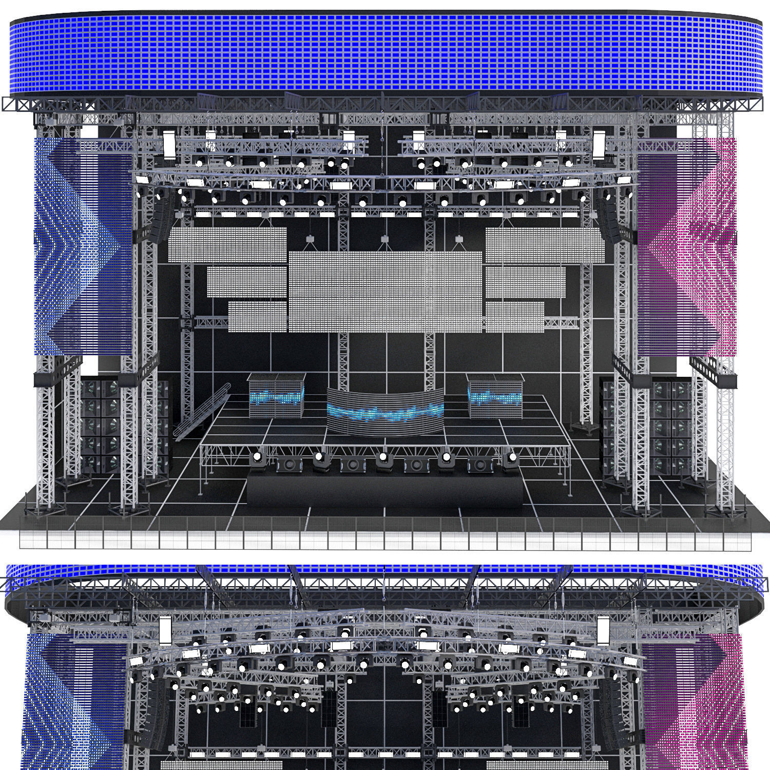 EDM Concert Stage 2 3D model | CGTrader
