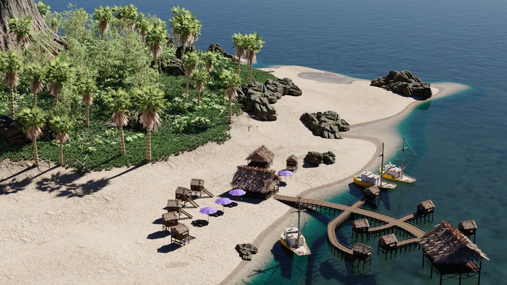 Island Scene 3D model | CGTrader