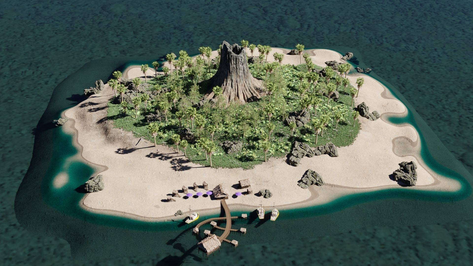 Island Scene 3D model | CGTrader