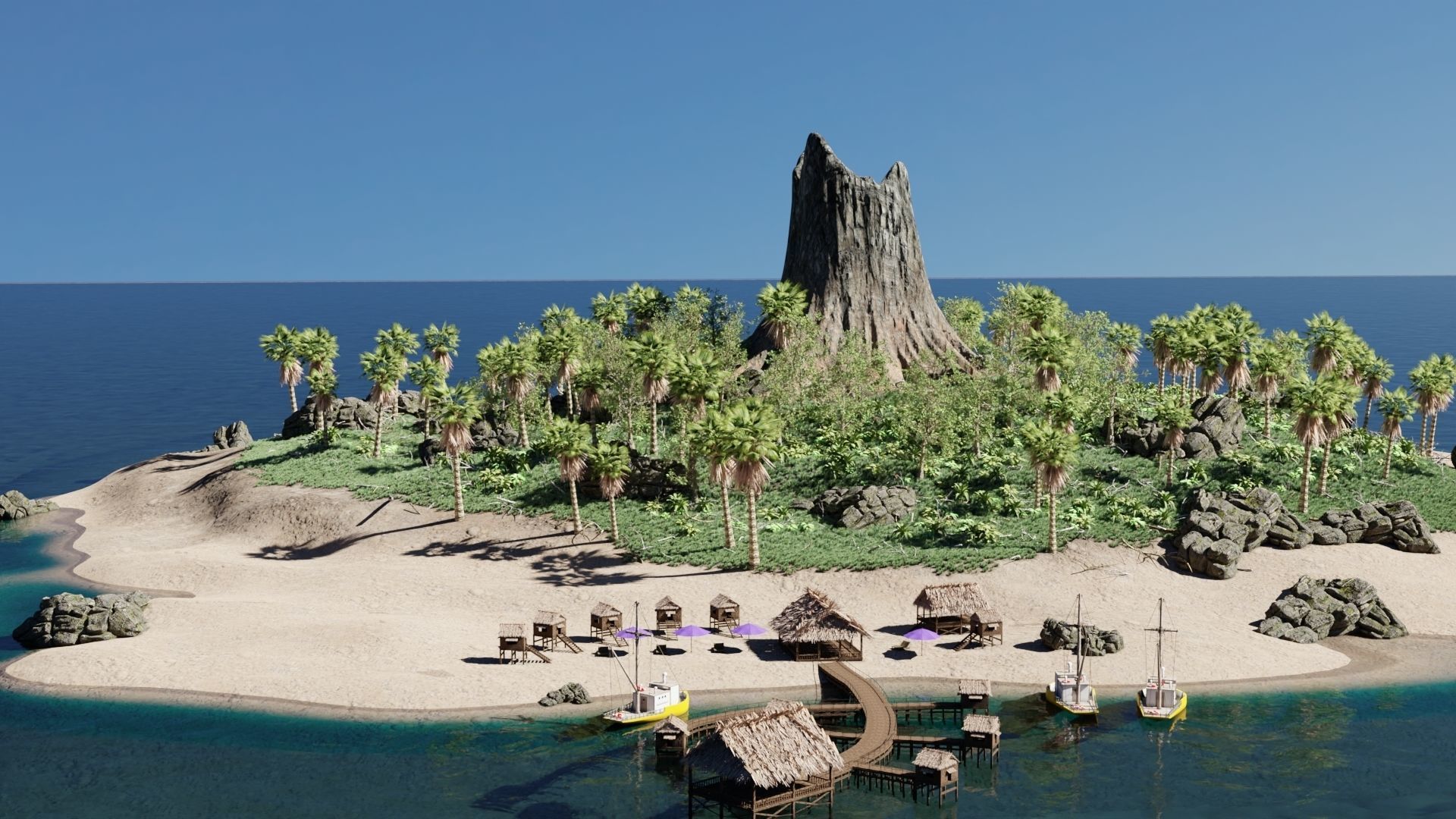 Island Scene 3D model | CGTrader