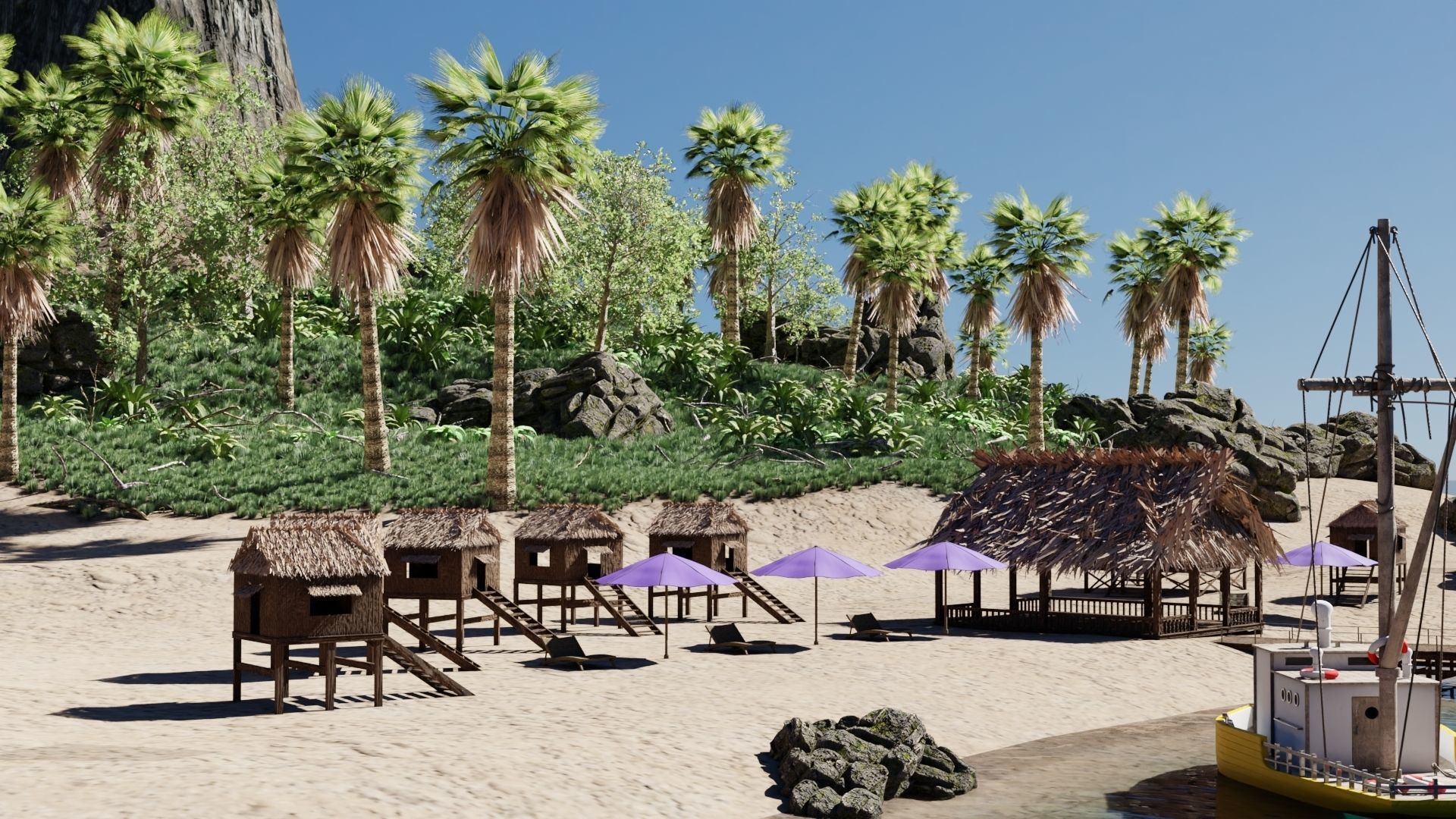 Island Scene 3D model | CGTrader