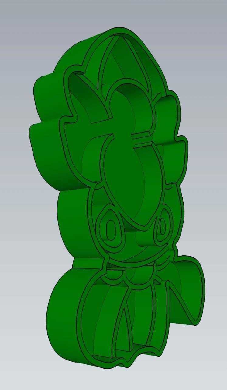 Pokemon Fomantis Cookie Cutter Stamp Cake Decorating 3D model animated ...