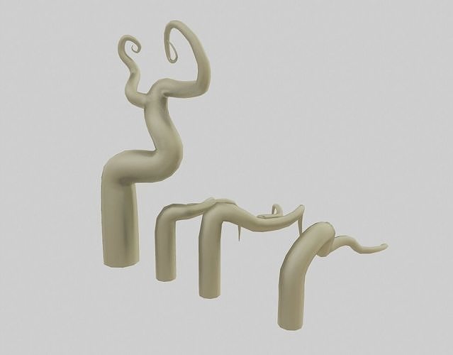 Tree Trunks 3D model rigged | CGTrader