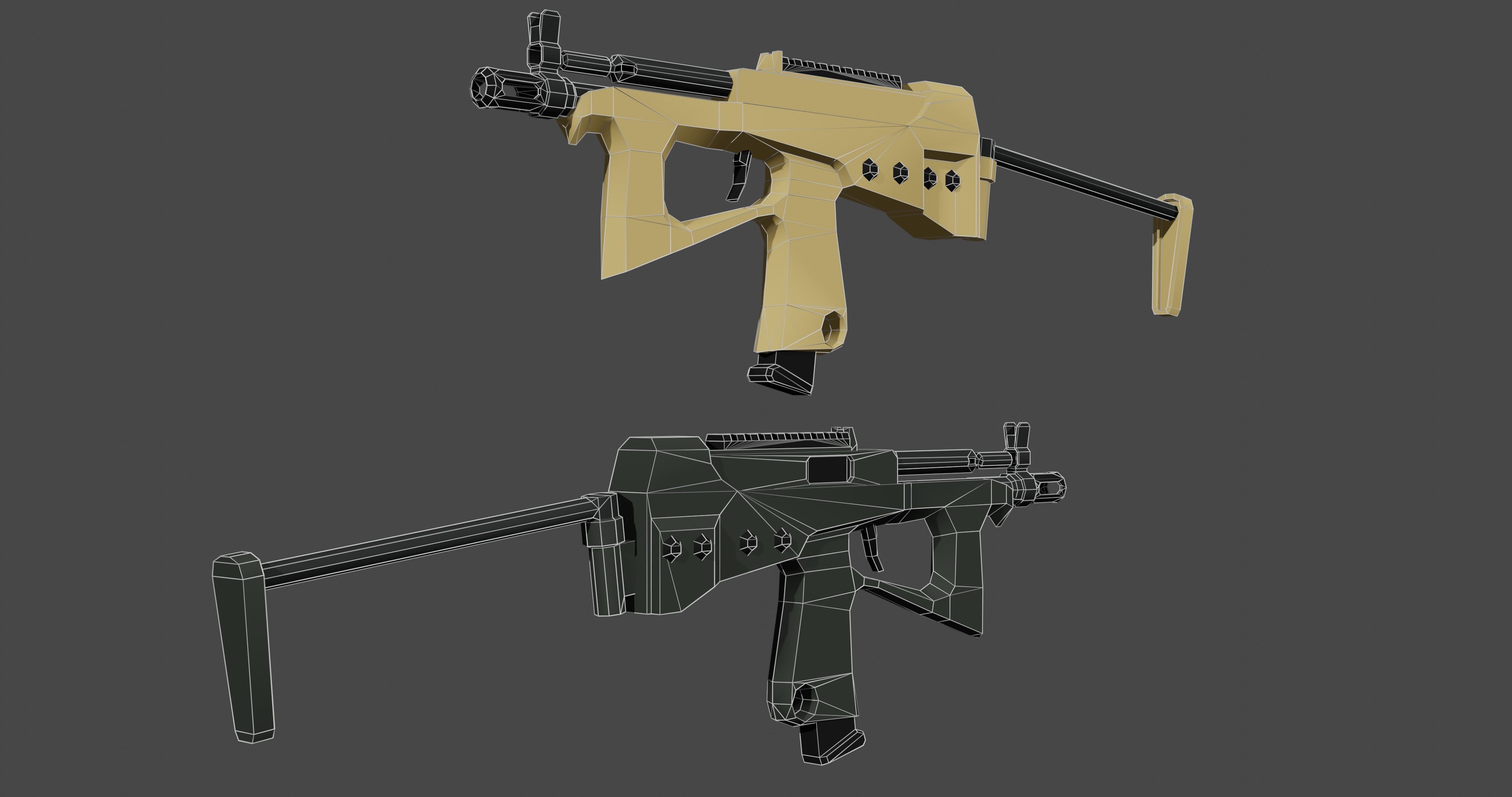 3D model Weapons of the Russian Army PP 2000 Submachine gun Low poly VR ...