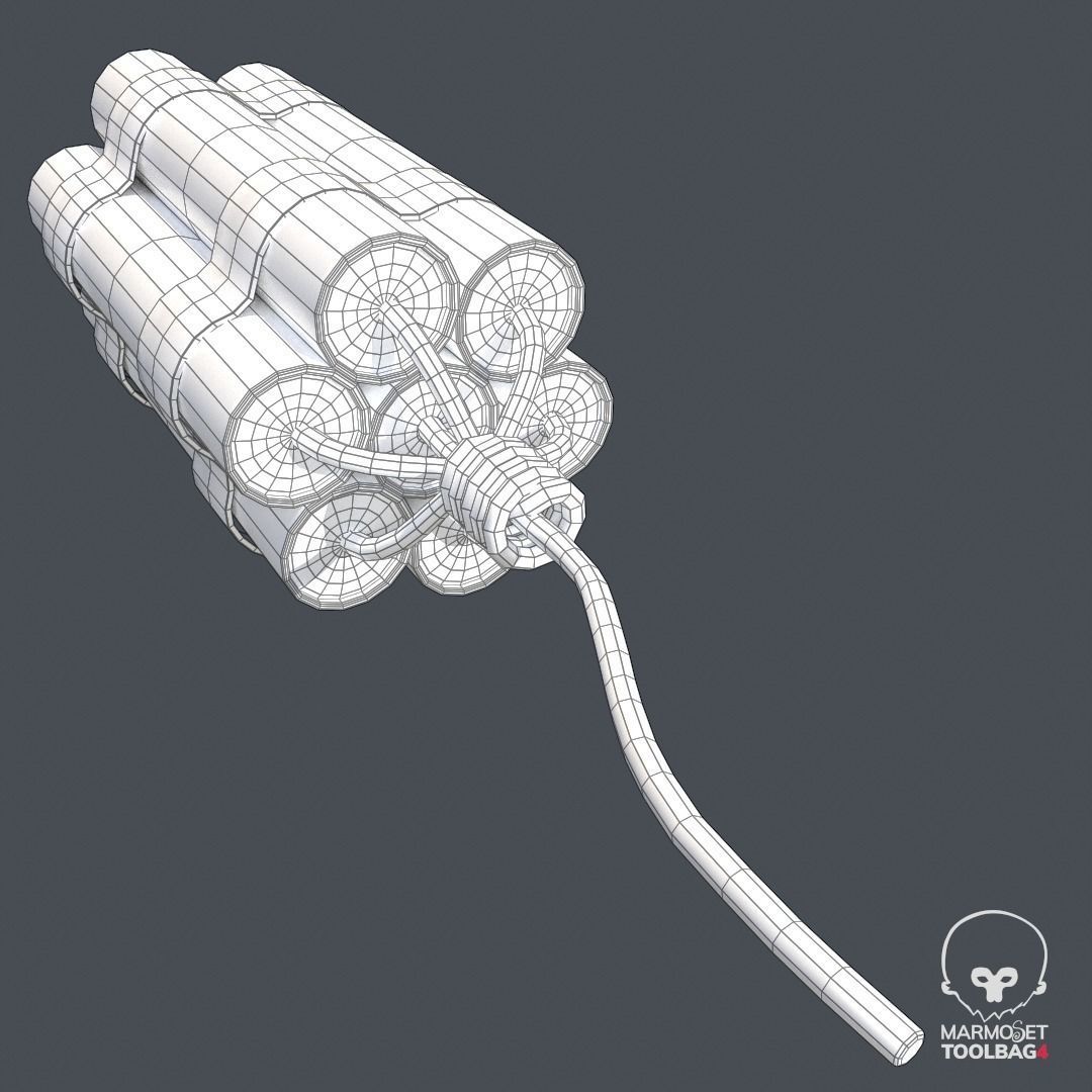 3D model Realistic Lowpoly Dynamite Pbr VR / AR / low-poly | CGTrader