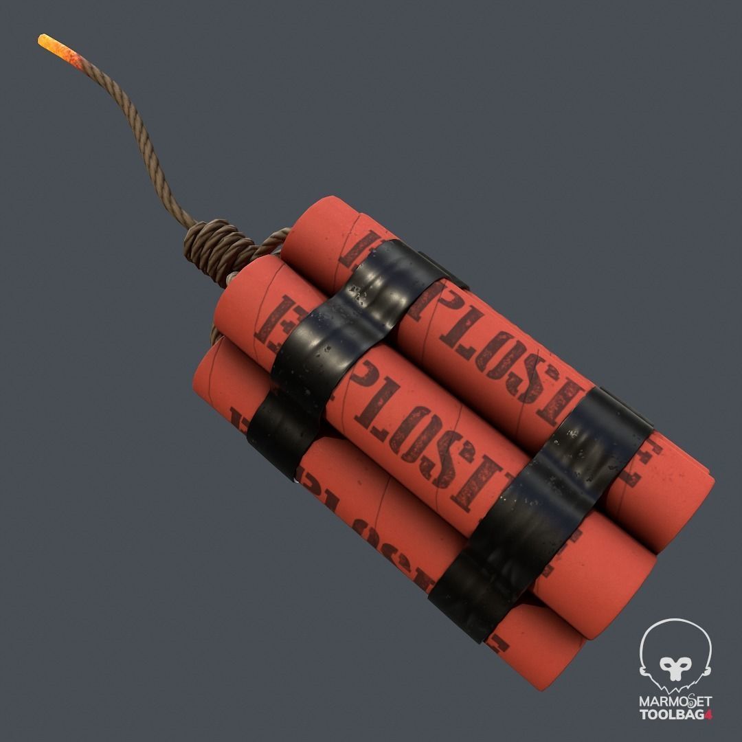 3D model Realistic Lowpoly Dynamite Pbr VR / AR / low-poly | CGTrader