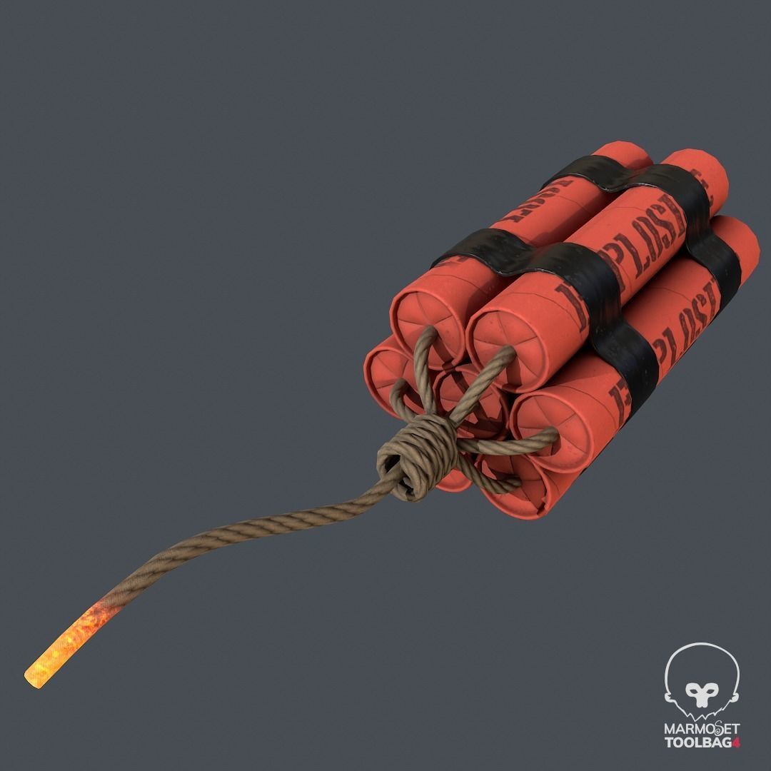 3D model Realistic Lowpoly Dynamite Pbr VR / AR / low-poly | CGTrader