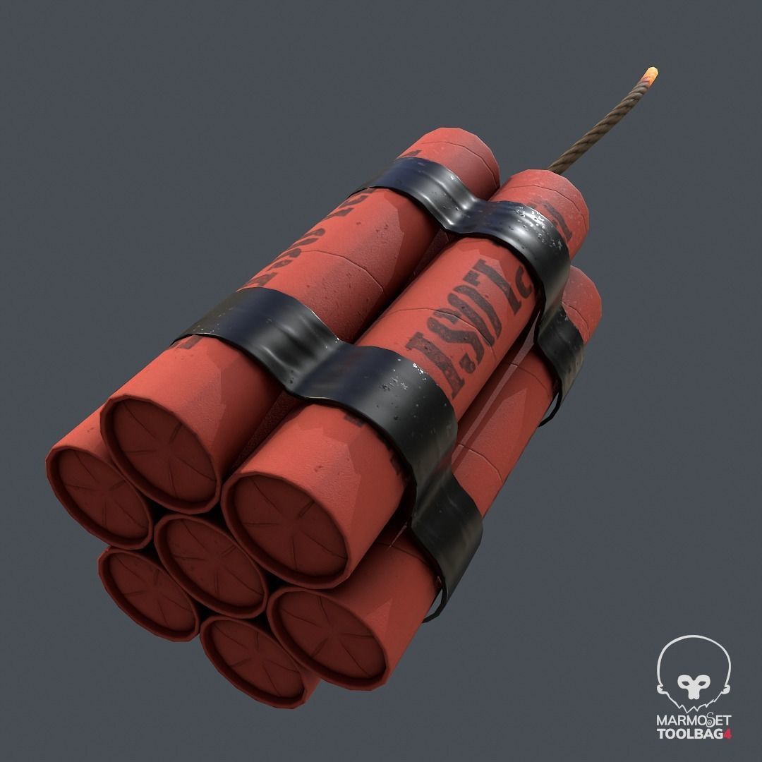 3D model Realistic Lowpoly Dynamite Pbr VR / AR / low-poly | CGTrader