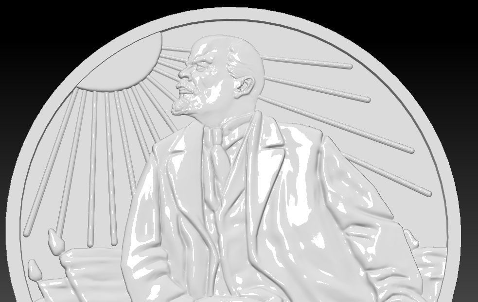 Coin Man Lenin 3D model 3D printable | CGTrader