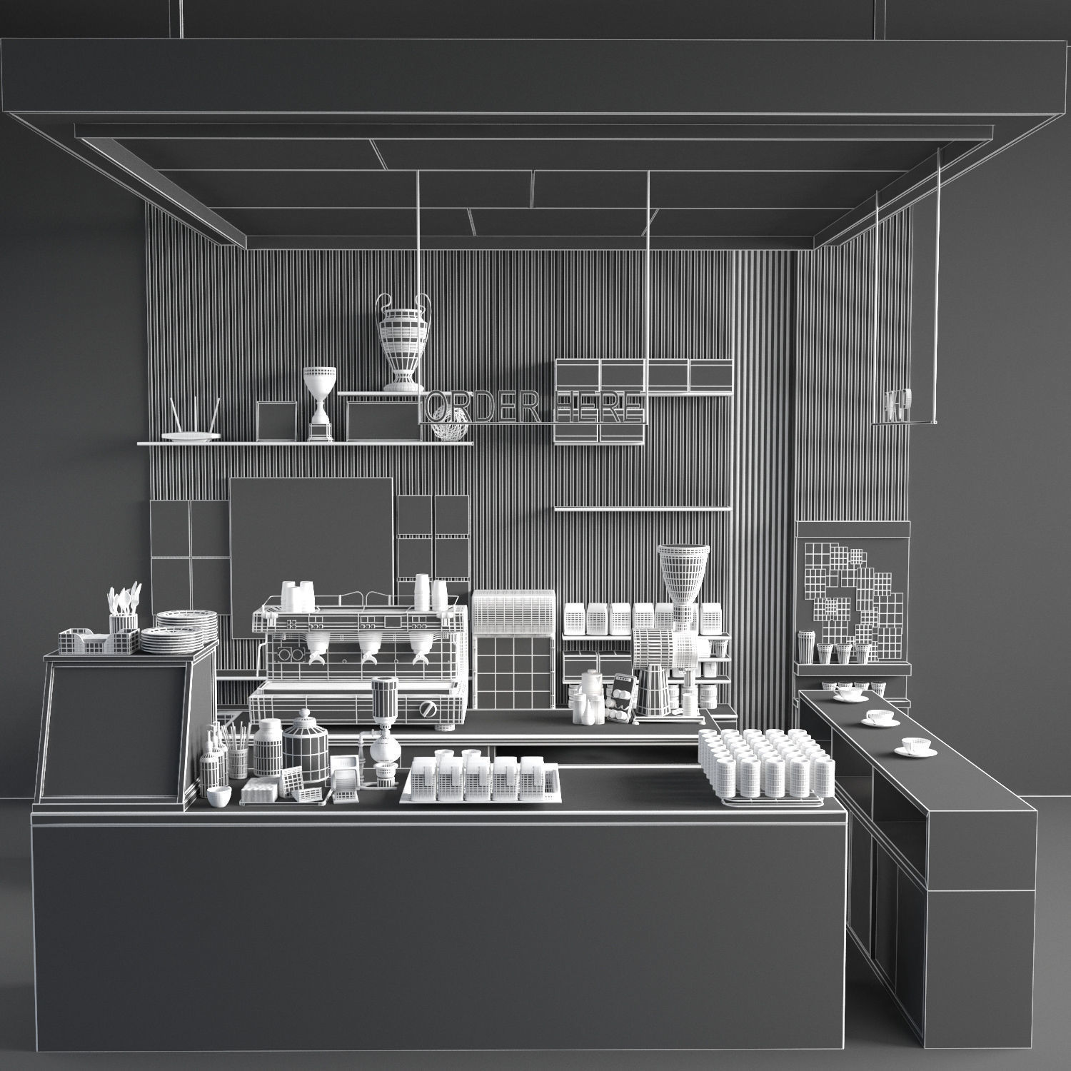 Coffee Kiosk 7 3D model | CGTrader