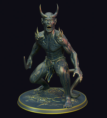 Crouching Demon 3D model | CGTrader