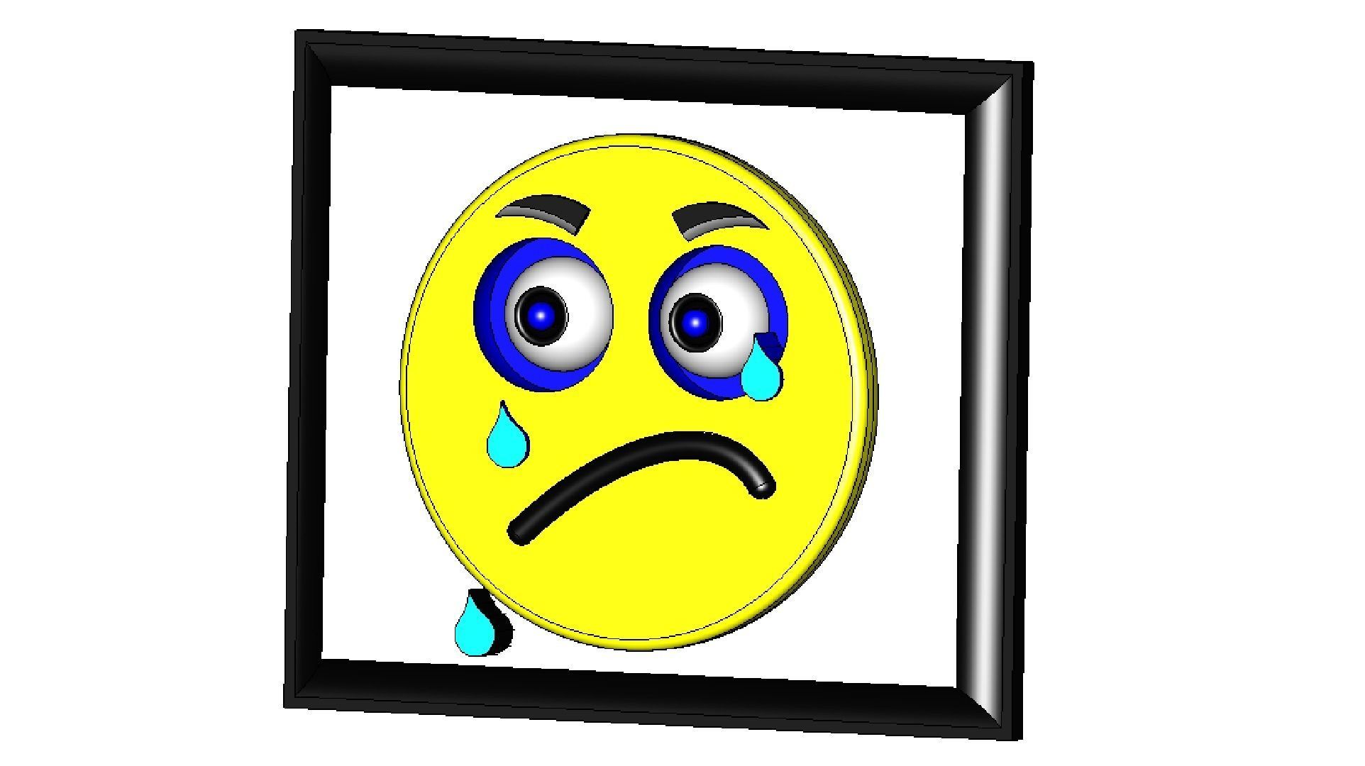 Emoji Wall Art Angry-cry 3D model 3D printable | CGTrader