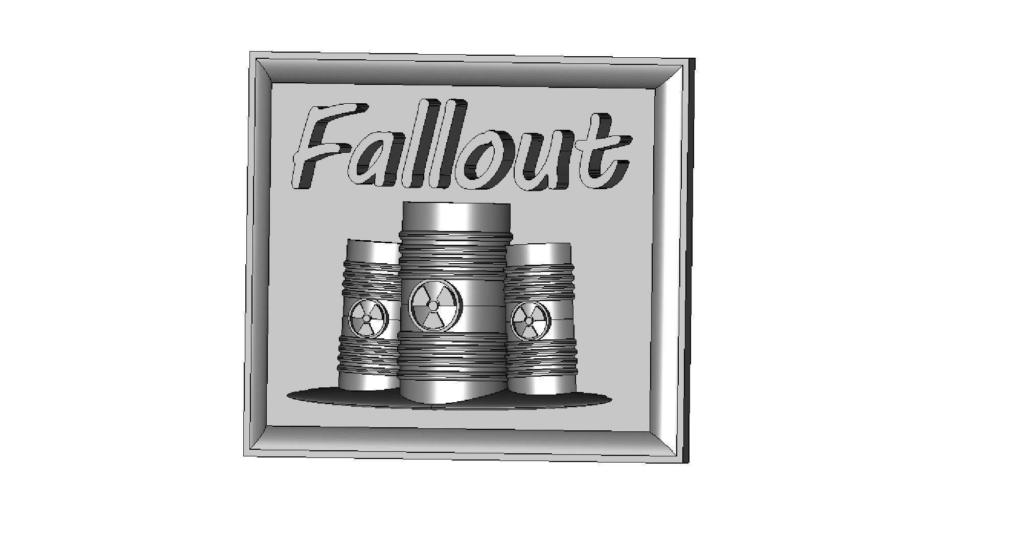 Fallout Sign 3D model 3D printable | CGTrader