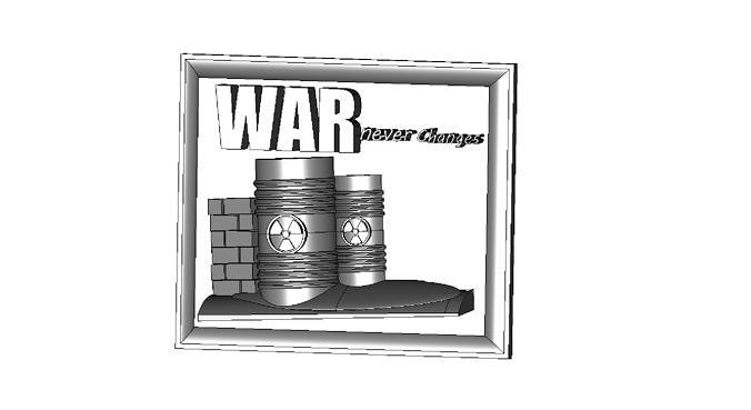 War Never Changes Sign 3D model 3D printable | CGTrader