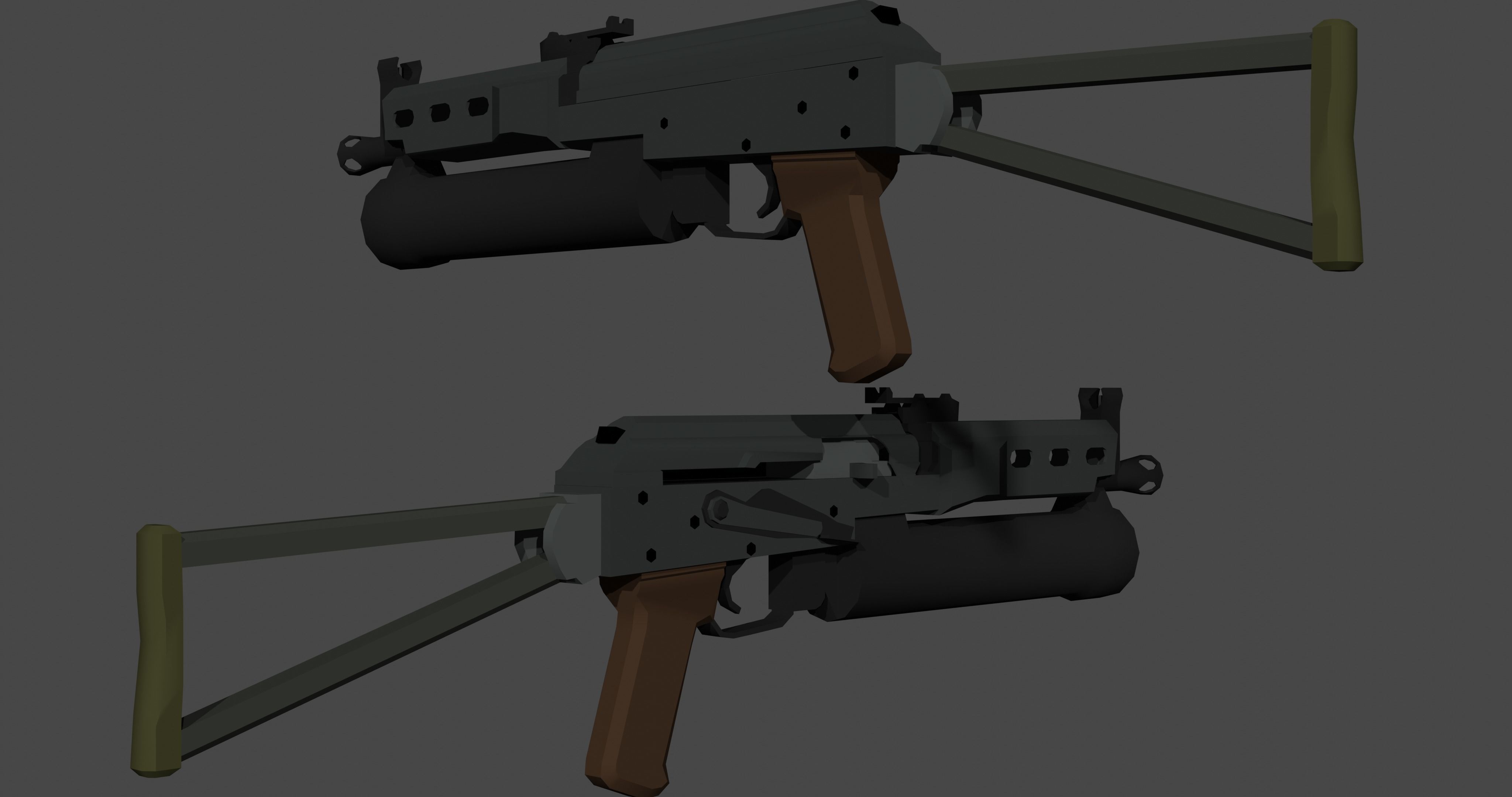 3D model BIZON Weapons of the Russian Army - BIZON Low poly VR / AR ...