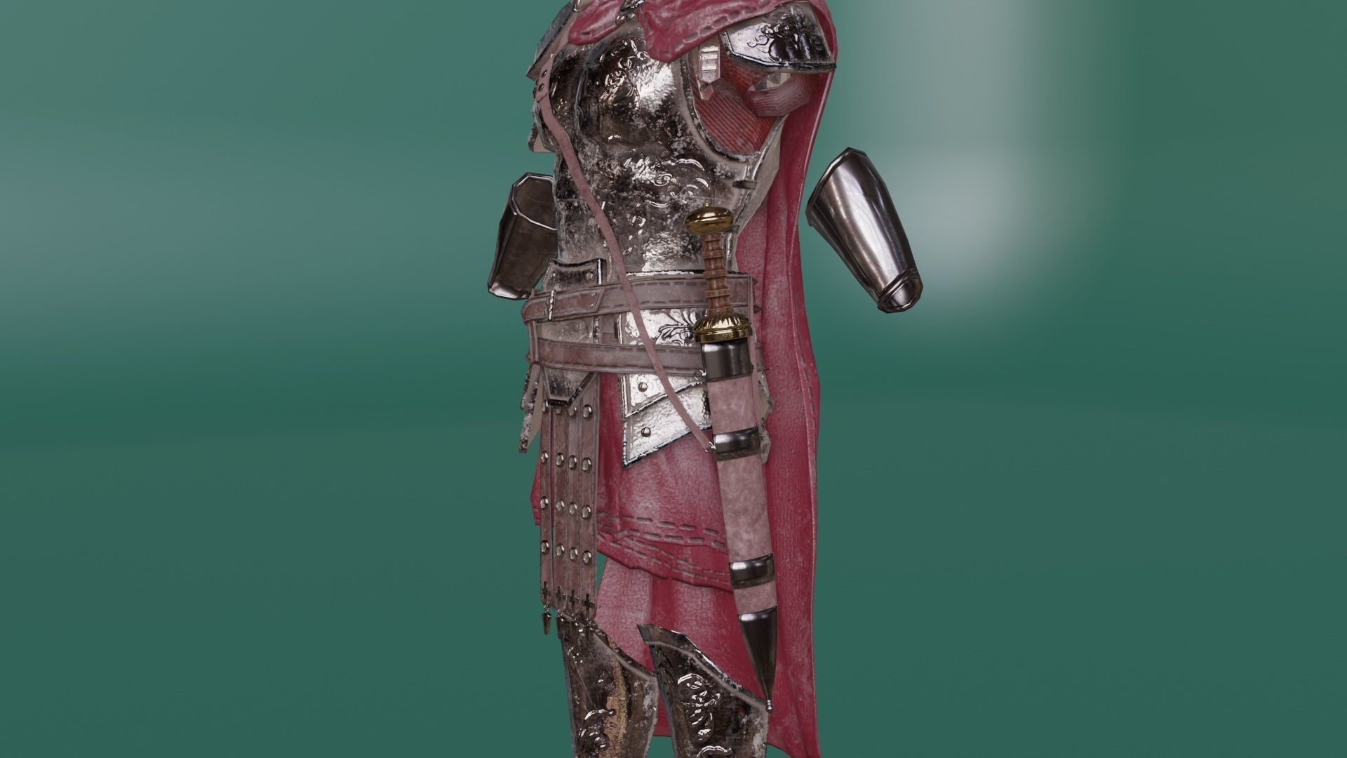 3D model Roman Armour Ancient Warrior Lorica Segmentata Low Poly VR ...