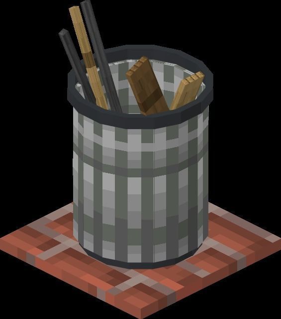 Minecraft - Rubbish bin 3D model 3D model | CGTrader