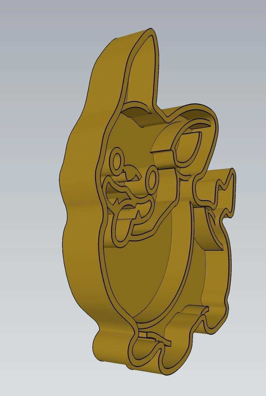 Pokemon Yamper Cookie Cutter Stamp Cake Decorating 3D model animated | CGTrader