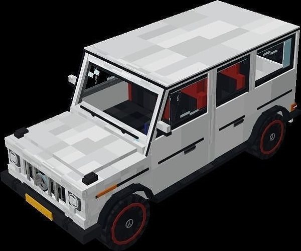 Minecraft - Mercedes benz G63 3D model 3D model | CGTrader
