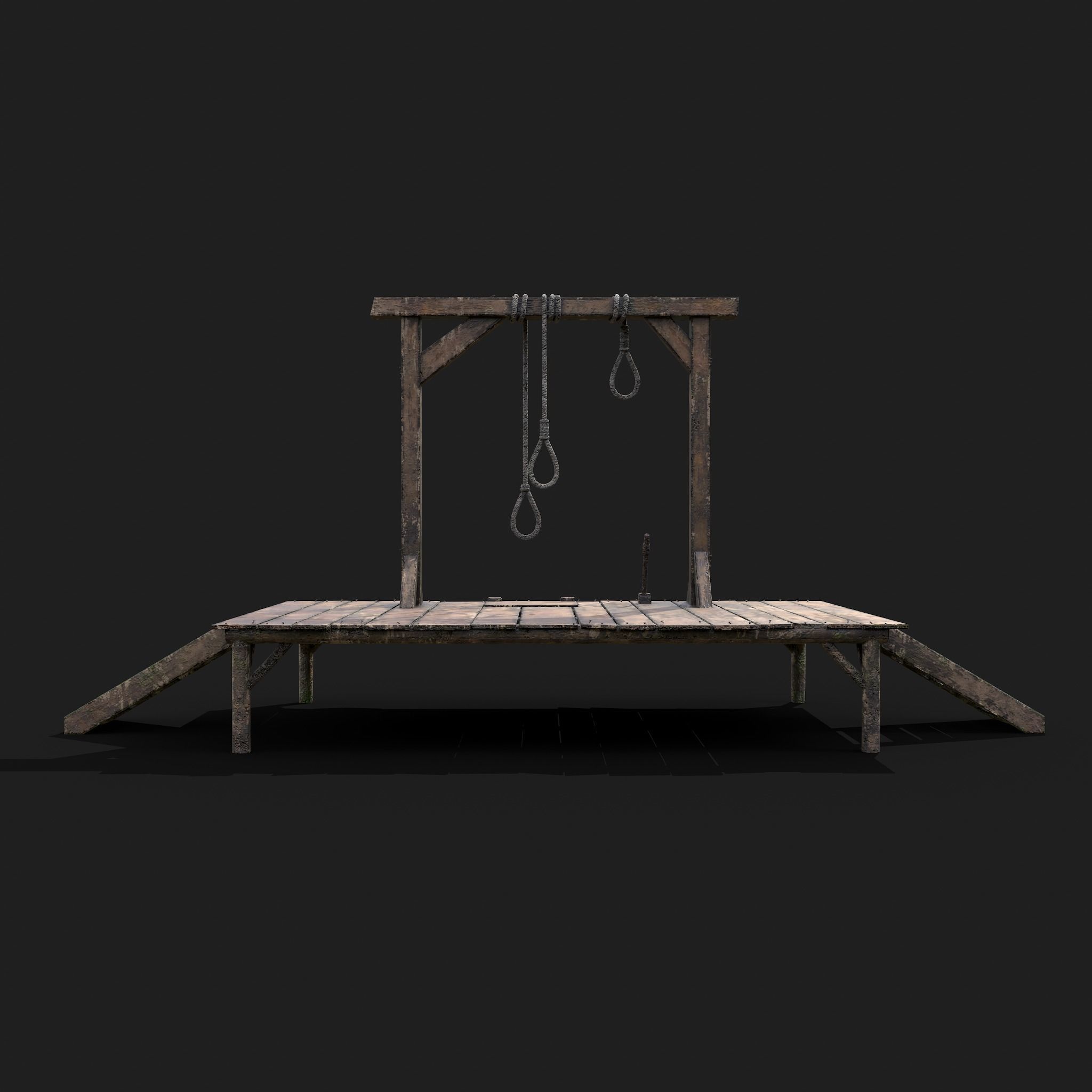 3D model Medieval Gallows VR / AR / low-poly | CGTrader