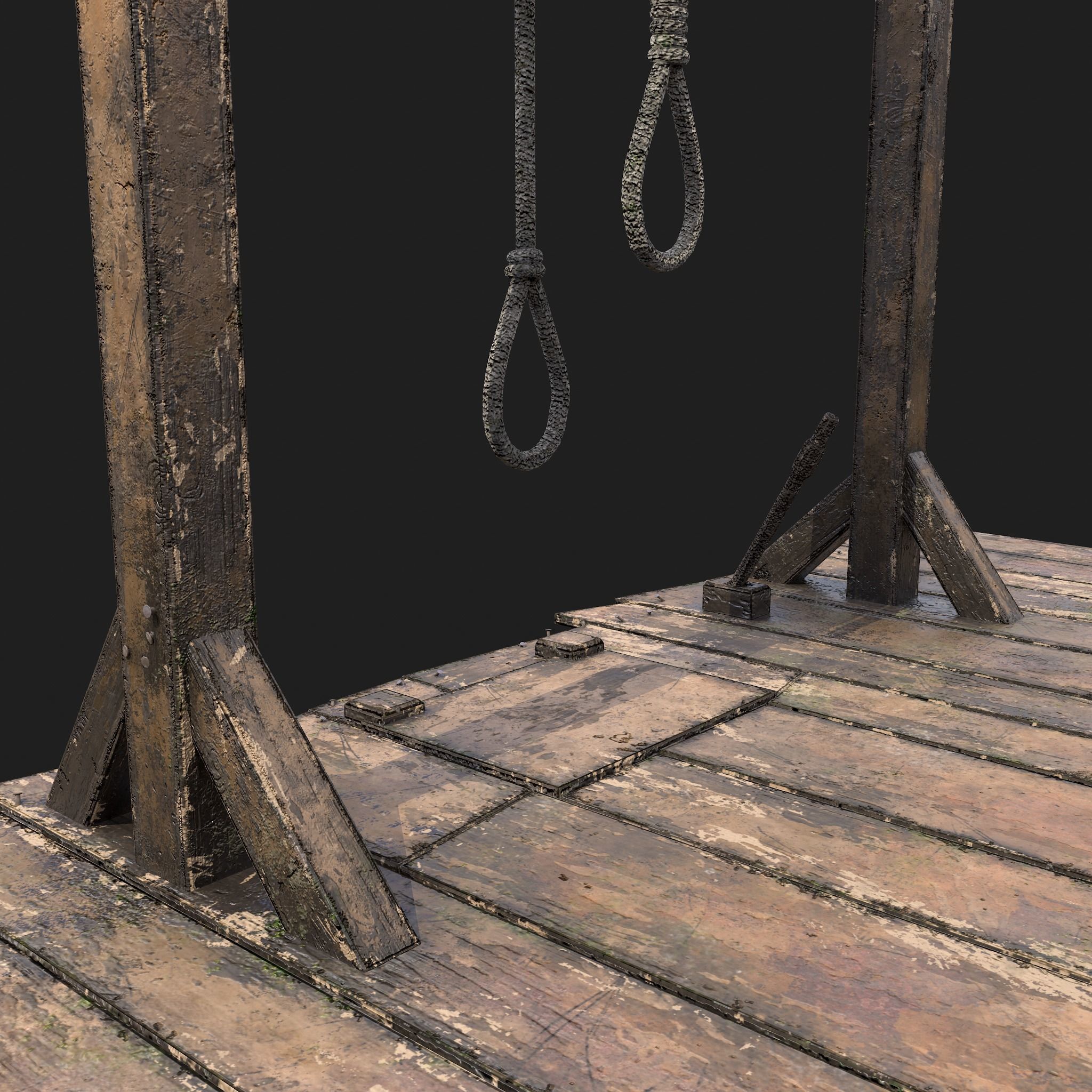 3D model Medieval Gallows VR / AR / low-poly | CGTrader