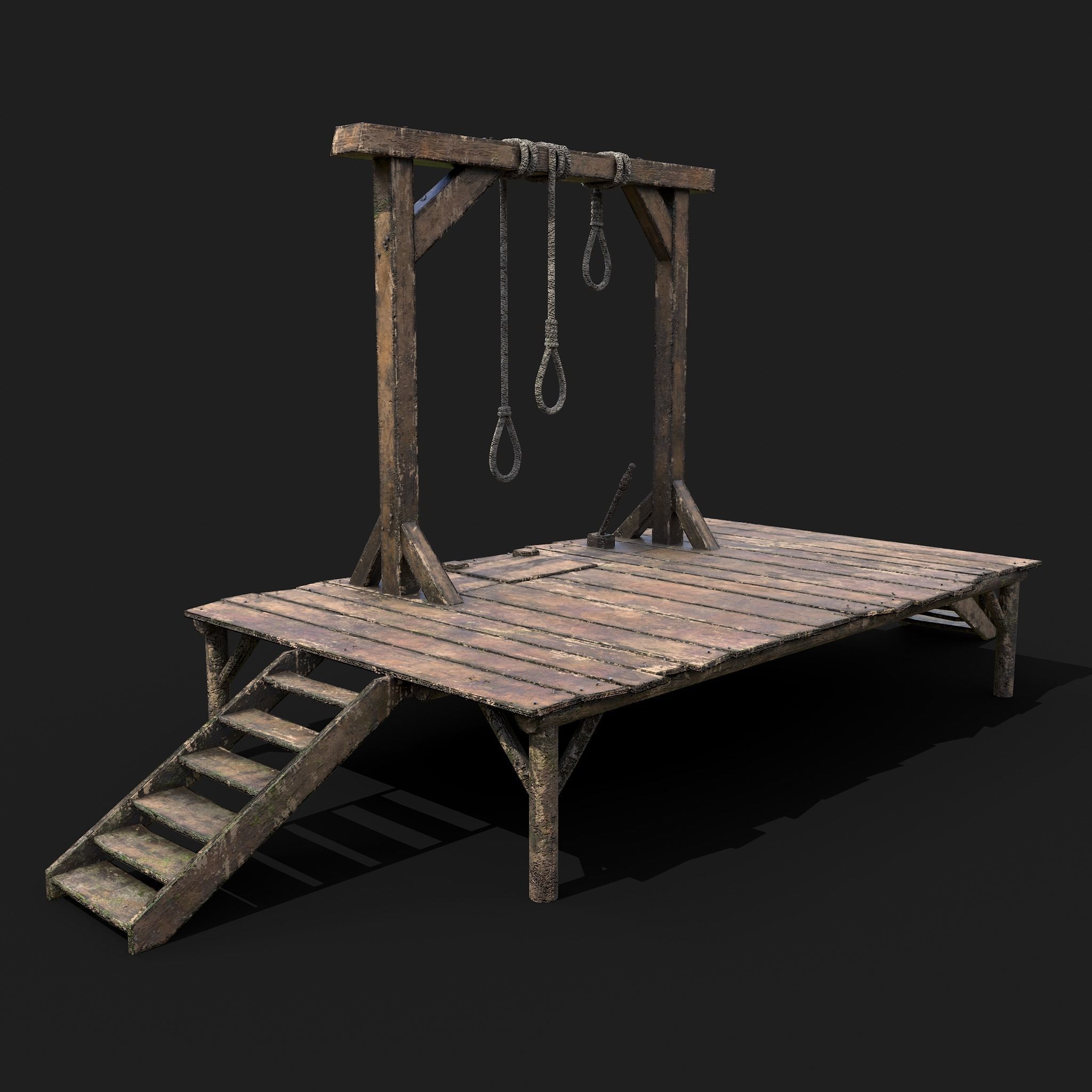3D model Medieval Gallows VR / AR / low-poly | CGTrader