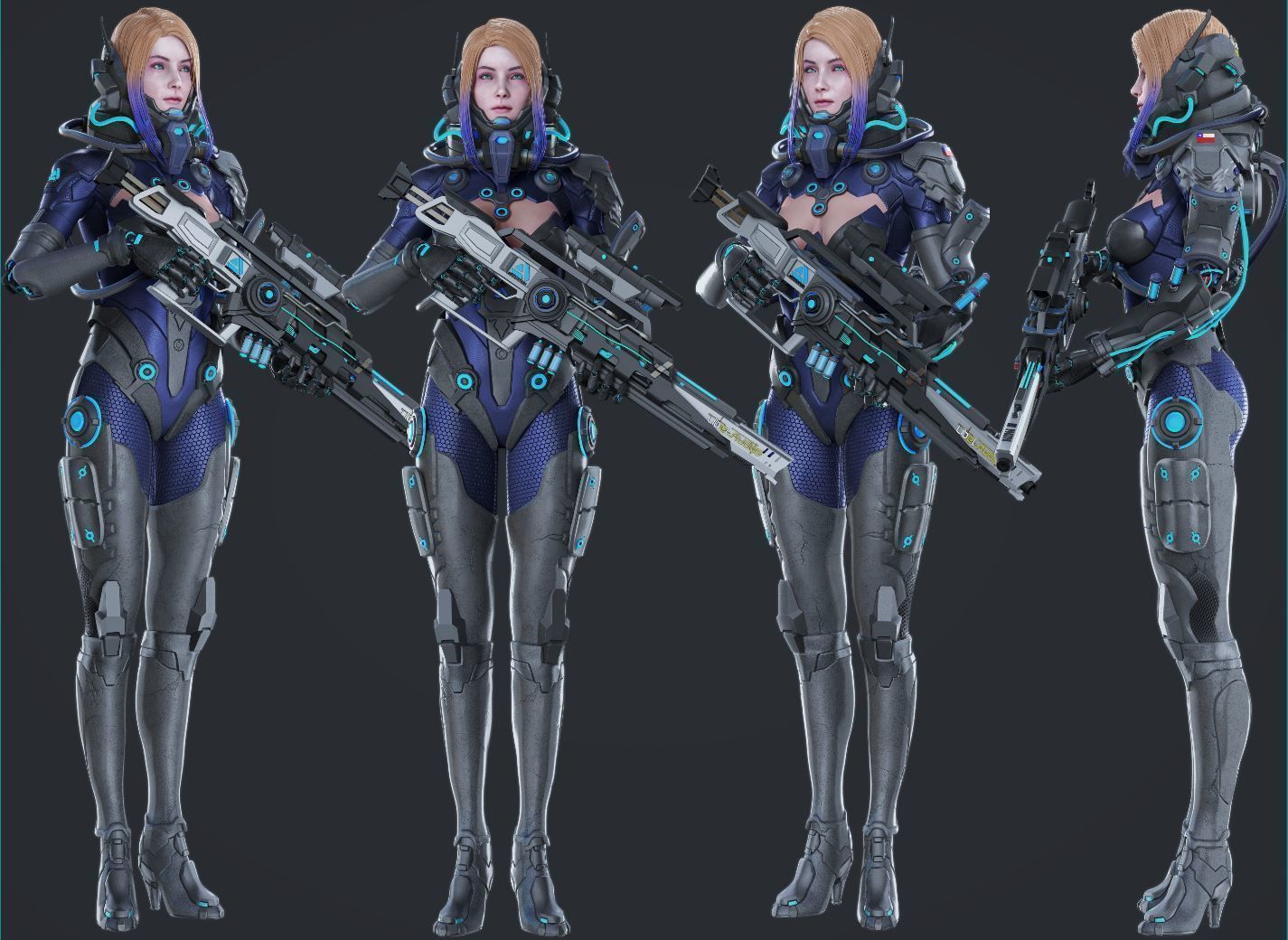 Scifi Police Officer 3D print model | CGTrader