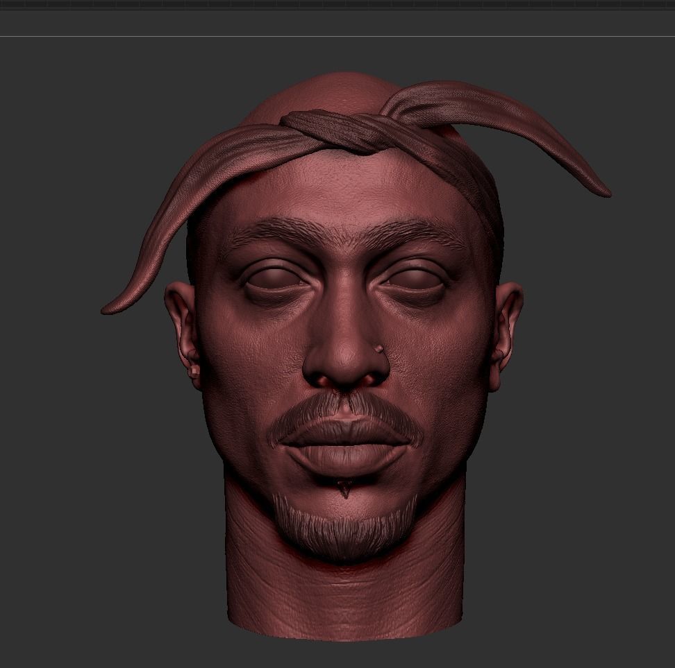 Tupac Shakur Head 3D model 3D printable | CGTrader