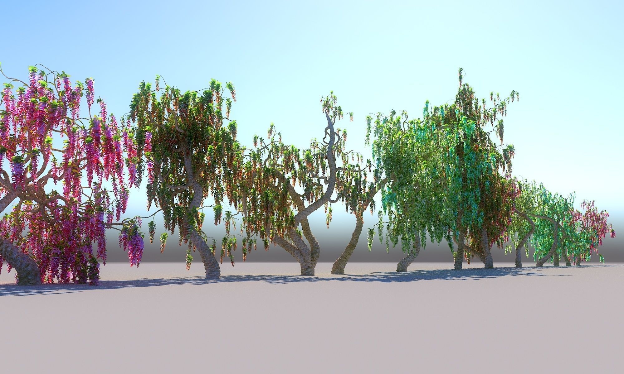 FANTASTIC GARDEN ANIMATED PACK TREES 12 3D model animated | CGTrader