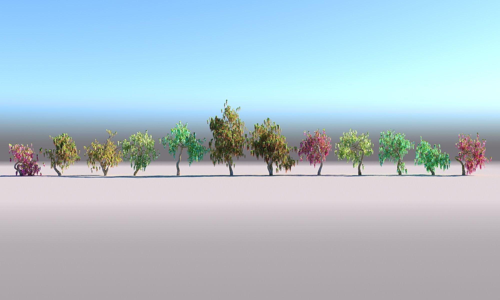 FANTASTIC GARDEN ANIMATED PACK TREES 12 3D model animated | CGTrader