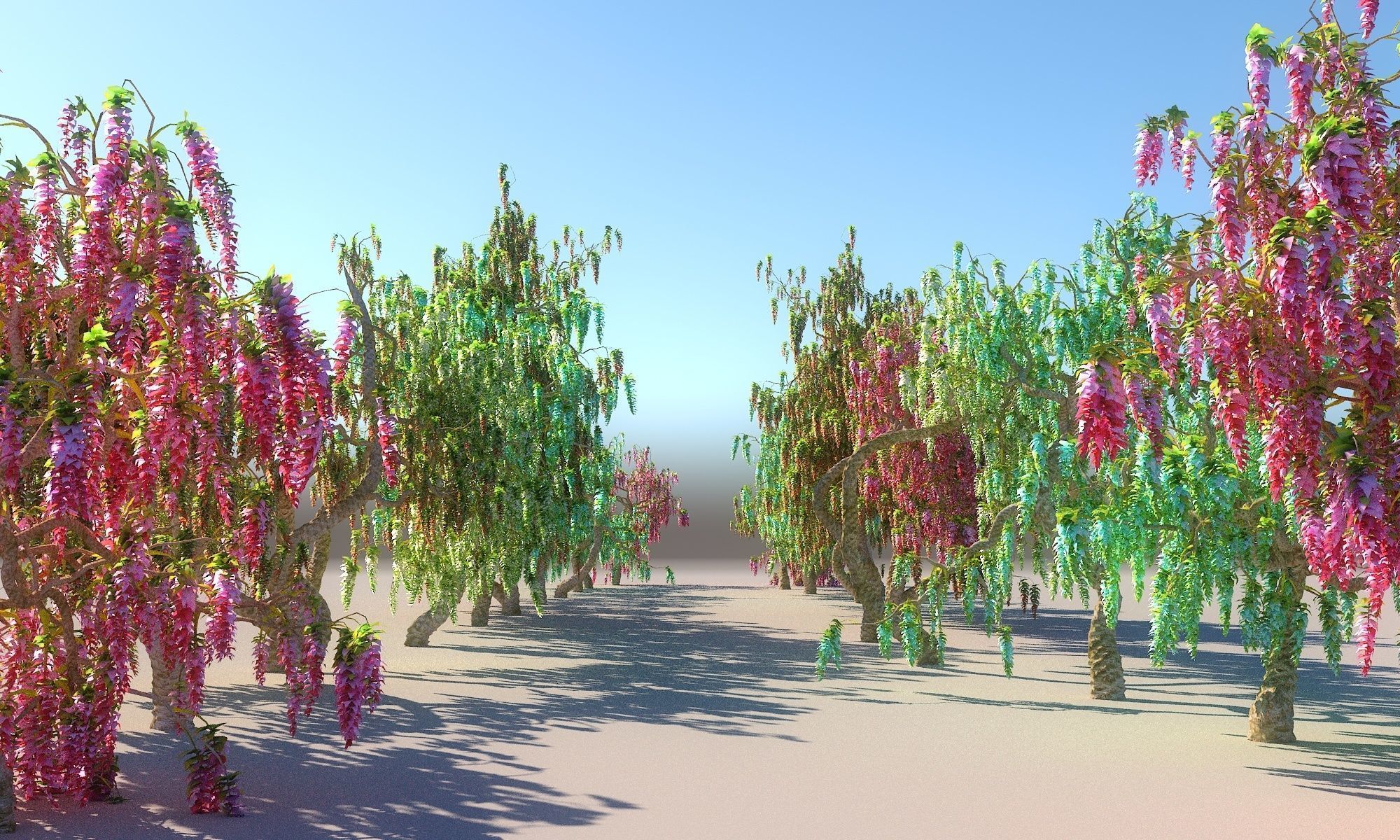 FANTASTIC GARDEN ANIMATED PACK TREES 12 3D model animated | CGTrader