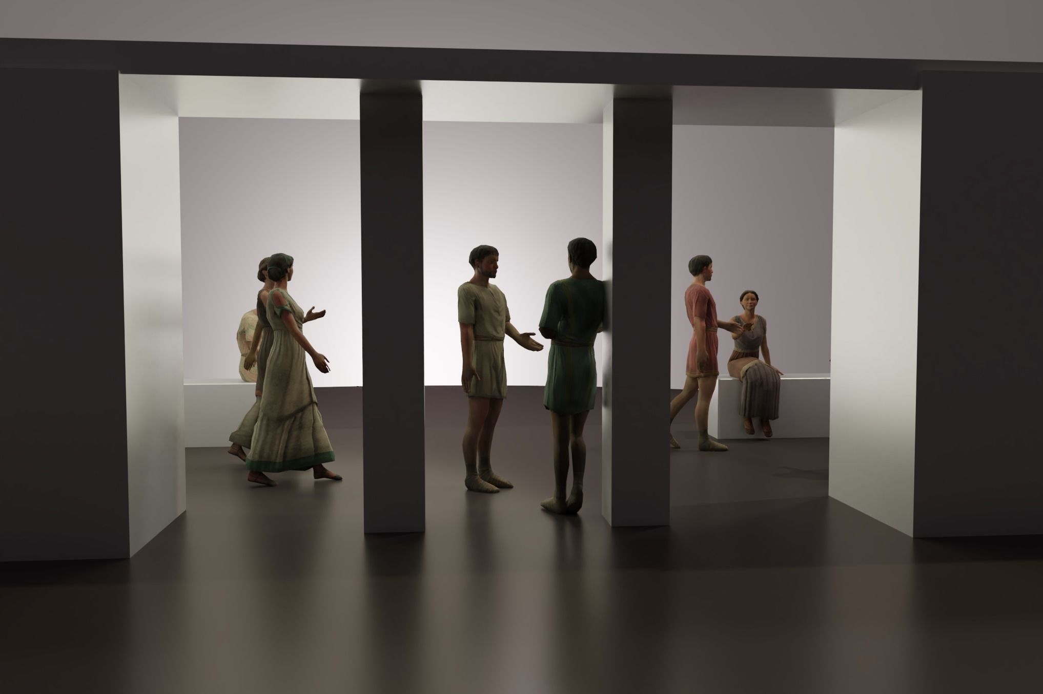 Rigged Roman Civilian Men and Women 3D Model Collection | CGTrader