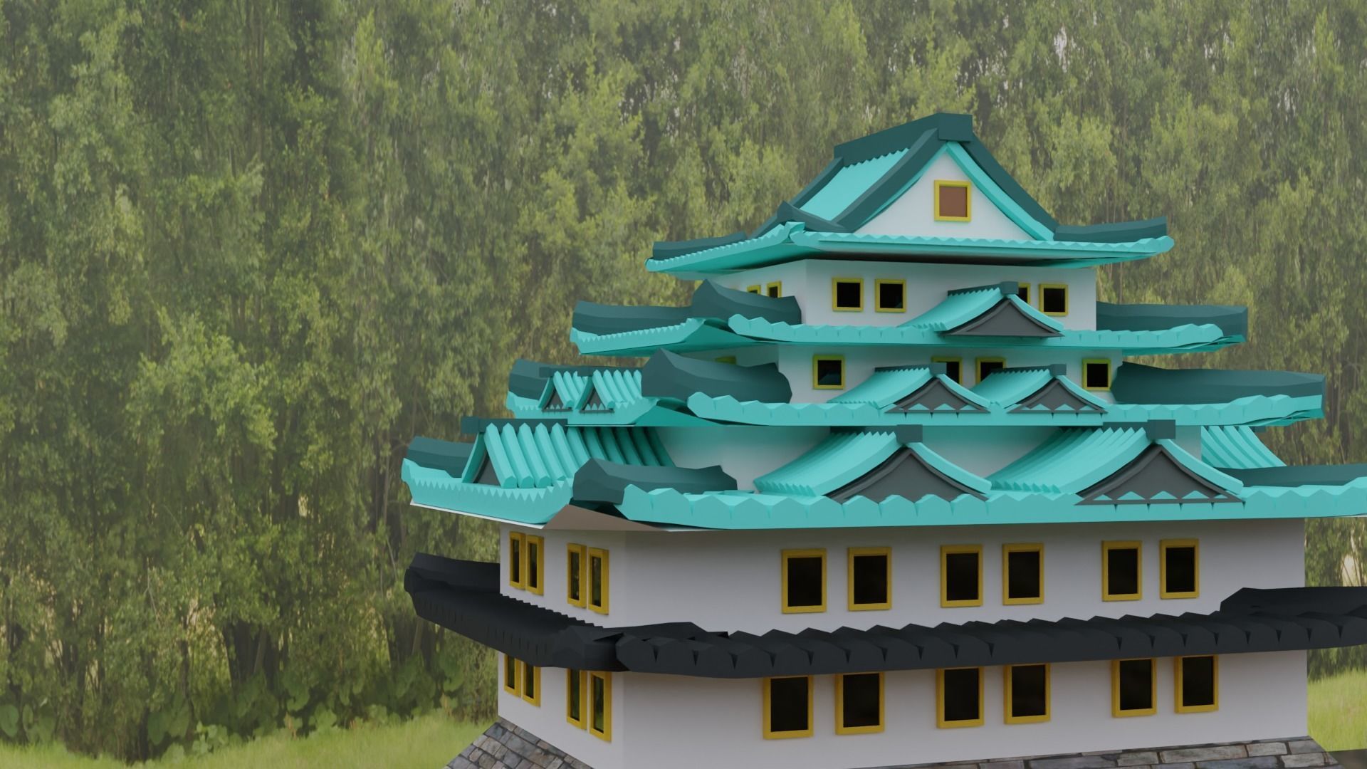 3D model Japanese fortress or castle VR / AR / low-poly | CGTrader