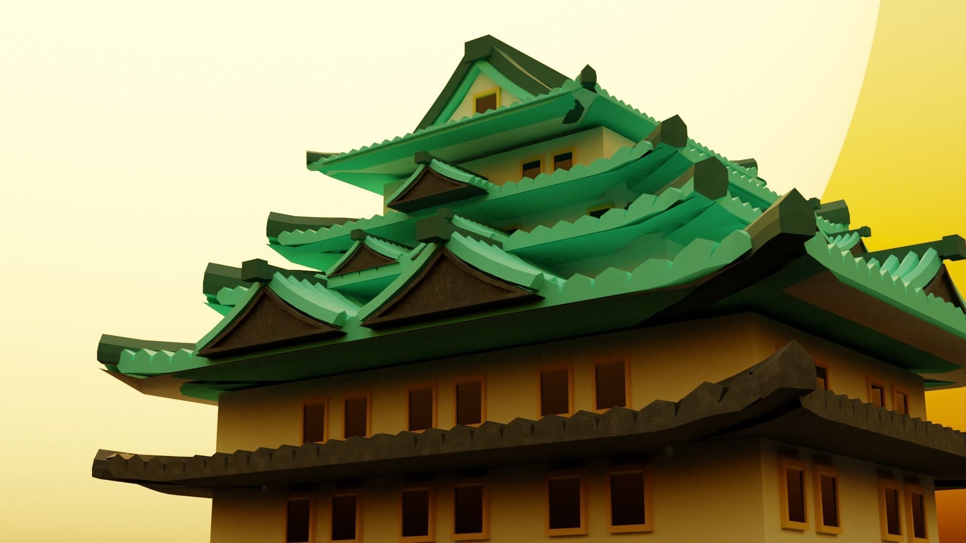 3D model Japanese fortress or castle VR / AR / low-poly | CGTrader