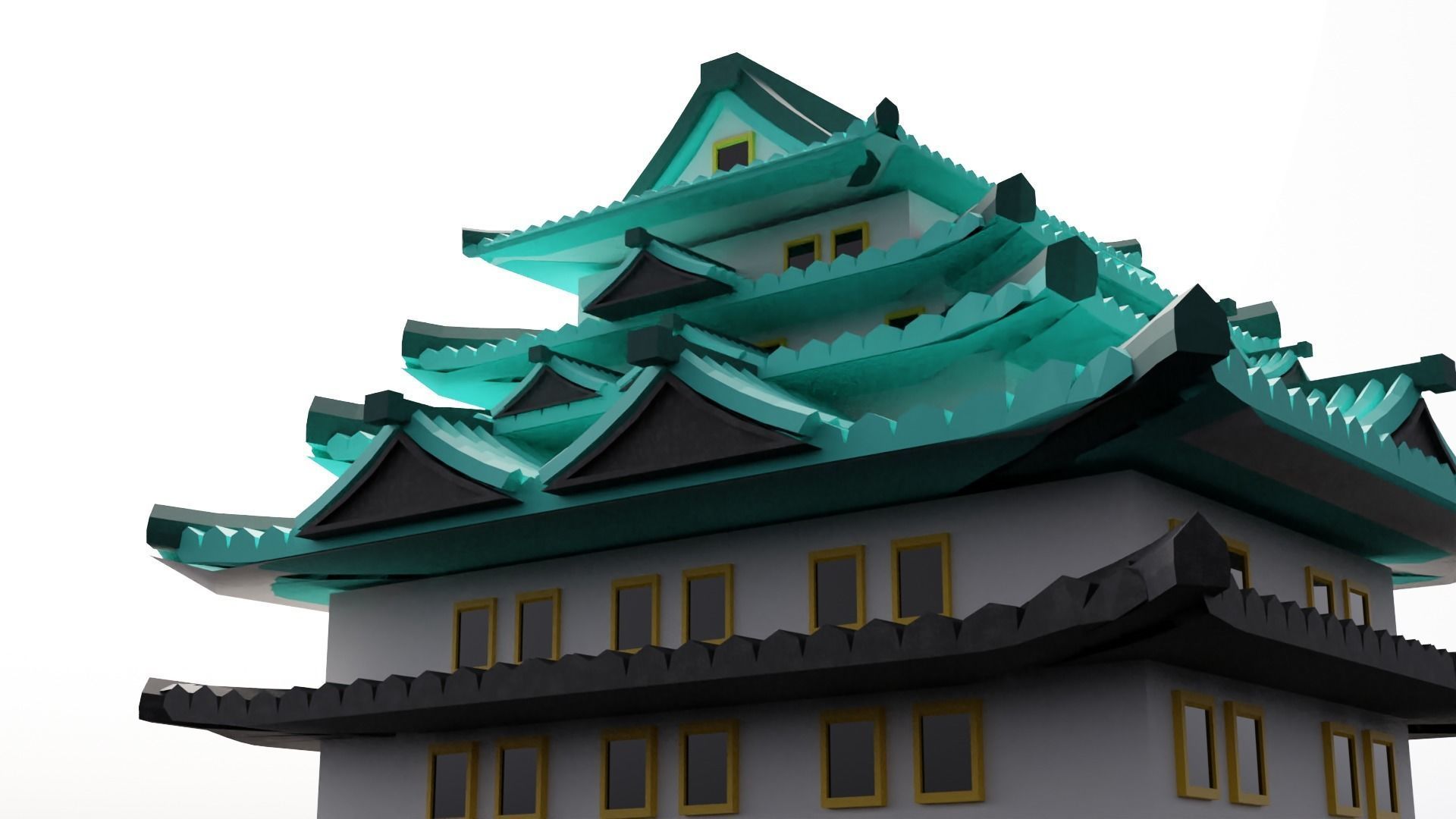 3D model Japanese fortress or castle VR / AR / low-poly | CGTrader