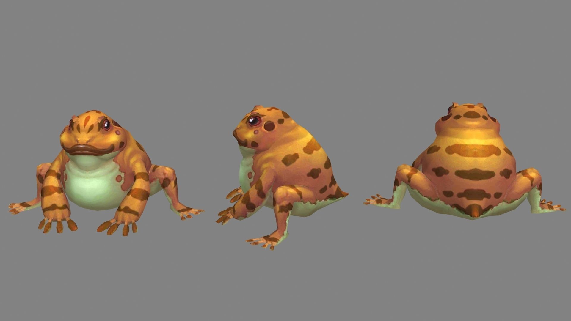 3D model Cartoon Frog - Fire Frog VR / AR / low-poly | CGTrader