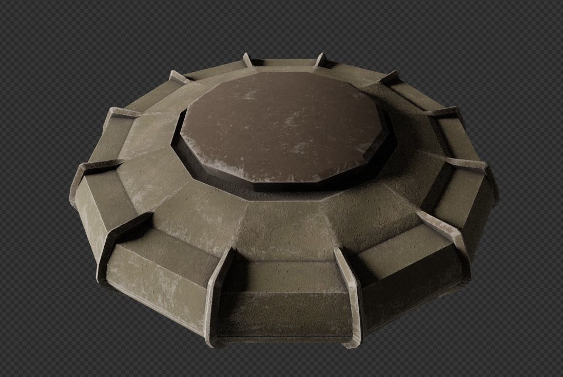 3D model Infantry Mine VR / AR / low-poly | CGTrader