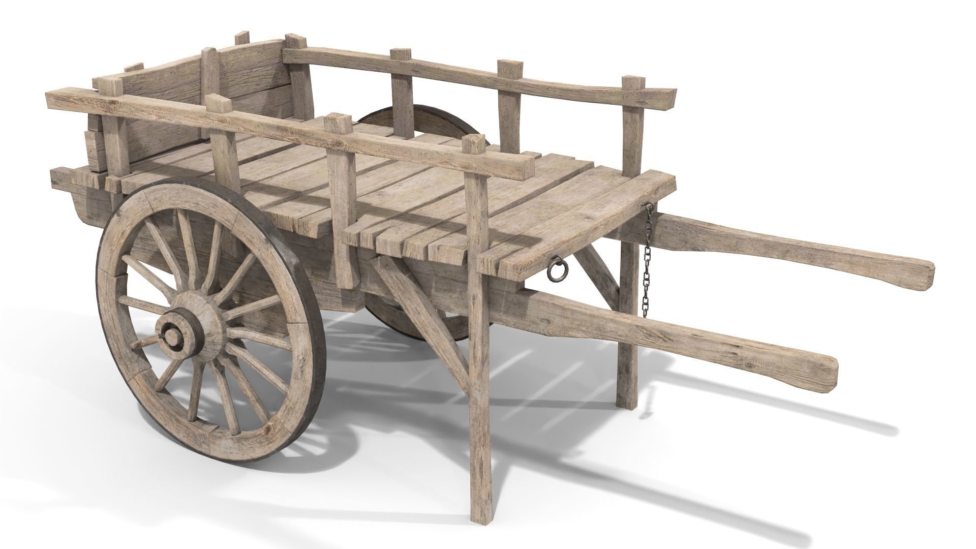 3D model Wooden Trader Cart VR / AR / low-poly | CGTrader